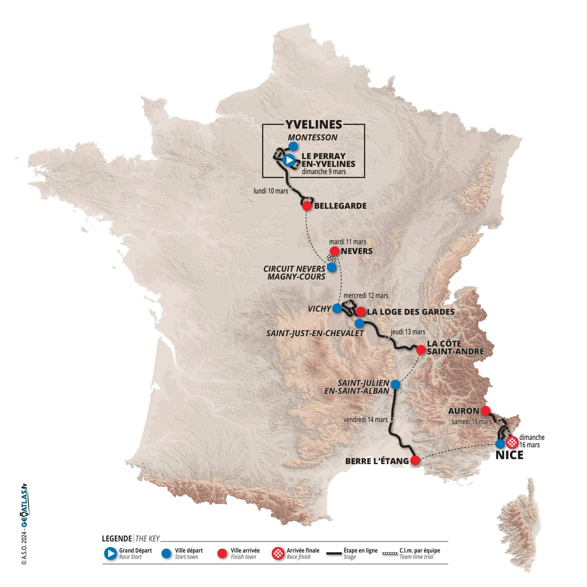 Paris-Nice 2025 : le parcours officiel (après les rumeurs) - Le blog de ... Paris-Nice 2025 : le parcours officiel (après les rumeurs) - Le blog de ...